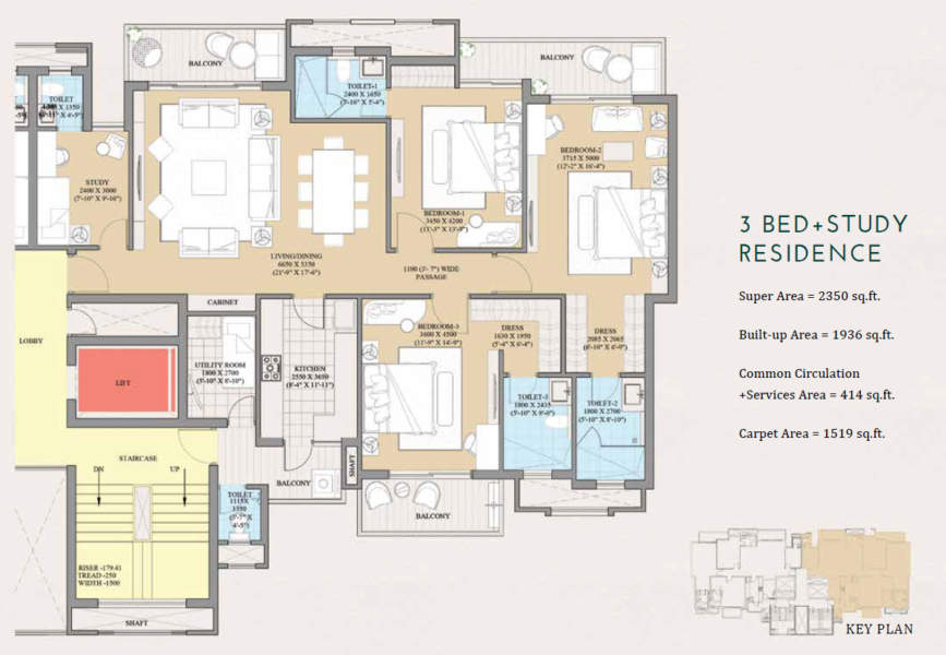 ATS-KH-3BHK Layout | 99Realty