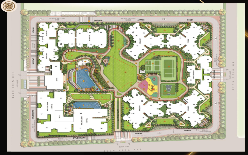 Oasis Grandstand Project Map | 99Realty