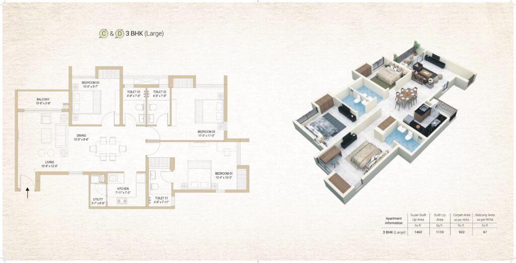 DTC Sojon FloorPlan -3B-Large | 99Realty