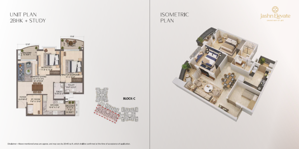 Jashn Elevate 2BHK-Study | 99Realty
